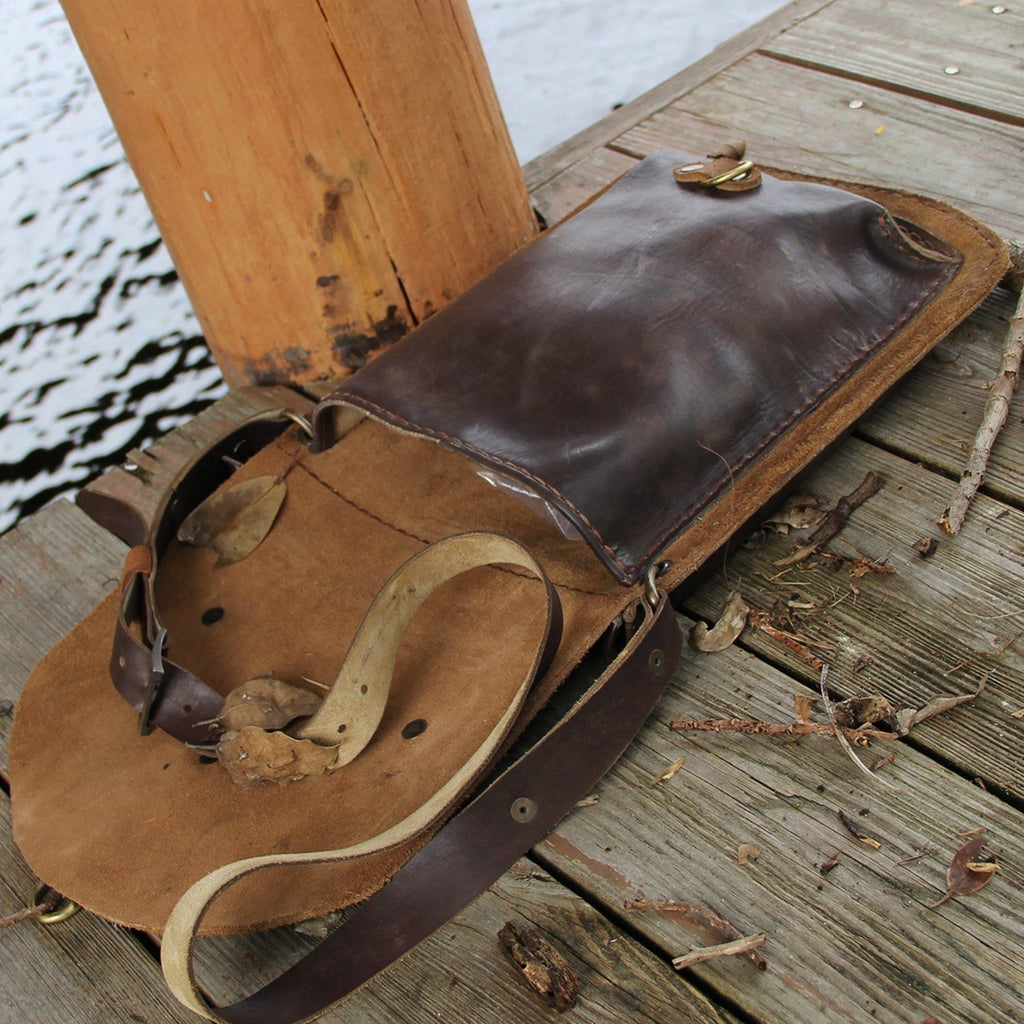 Handcrafted Genuine Suede Vegetal Brown Leather Postman Shoulder Bag ...