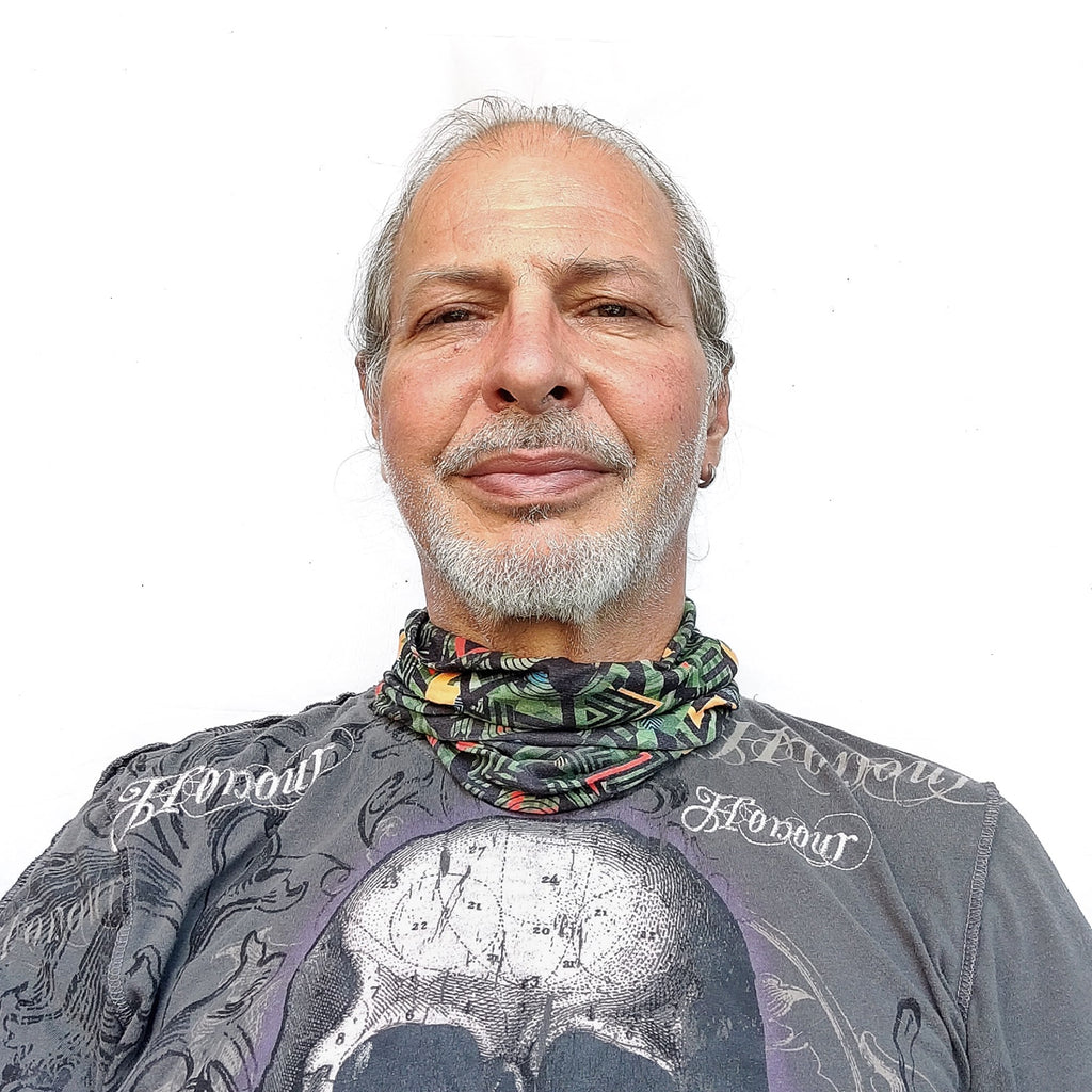 Neck Gaiter-Face Mask-Head Scarves-Headband-Aztec Ethnic Green Color B ...